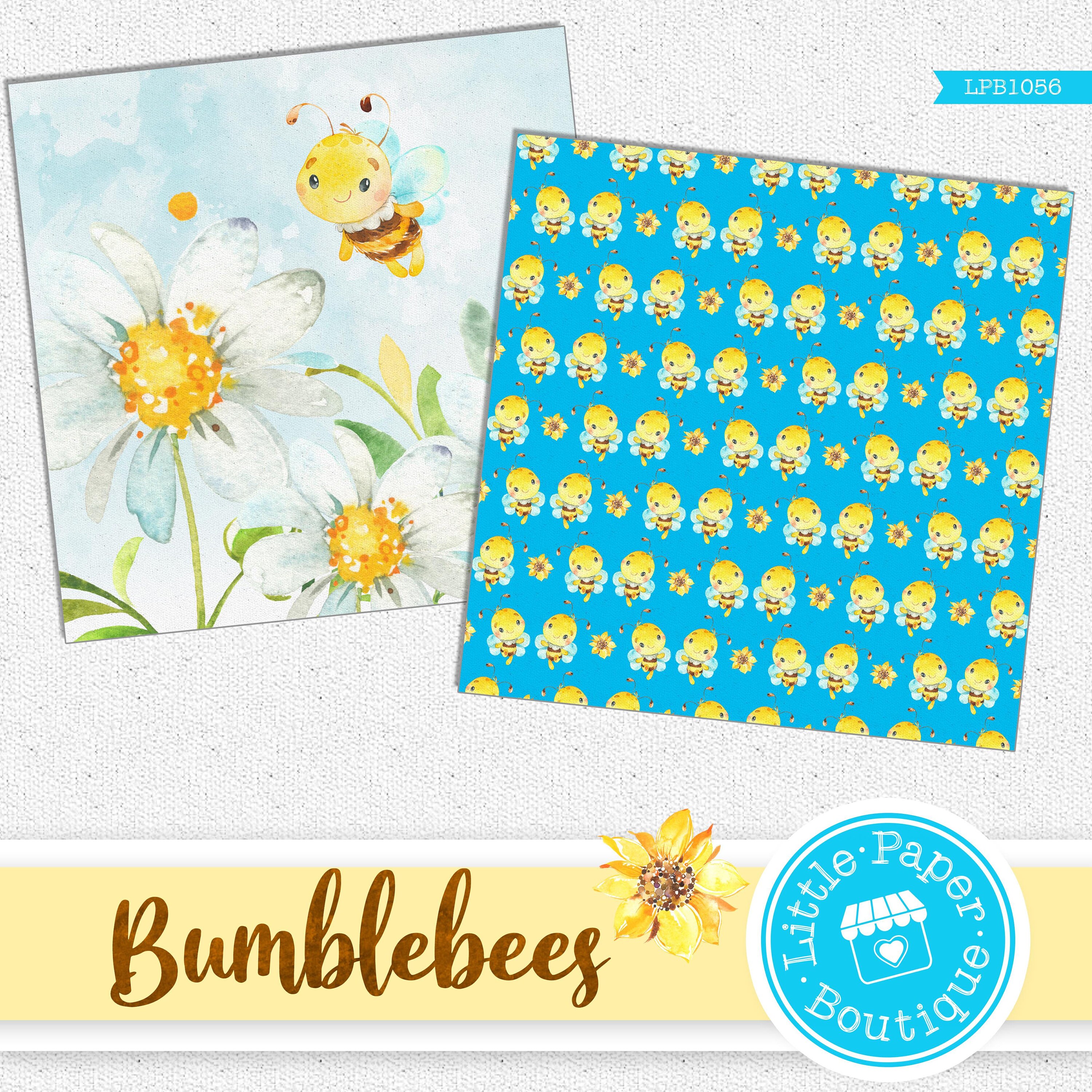 Bumble Bee Digital Papers Honeybee Digital Patterns Bee | Etsy