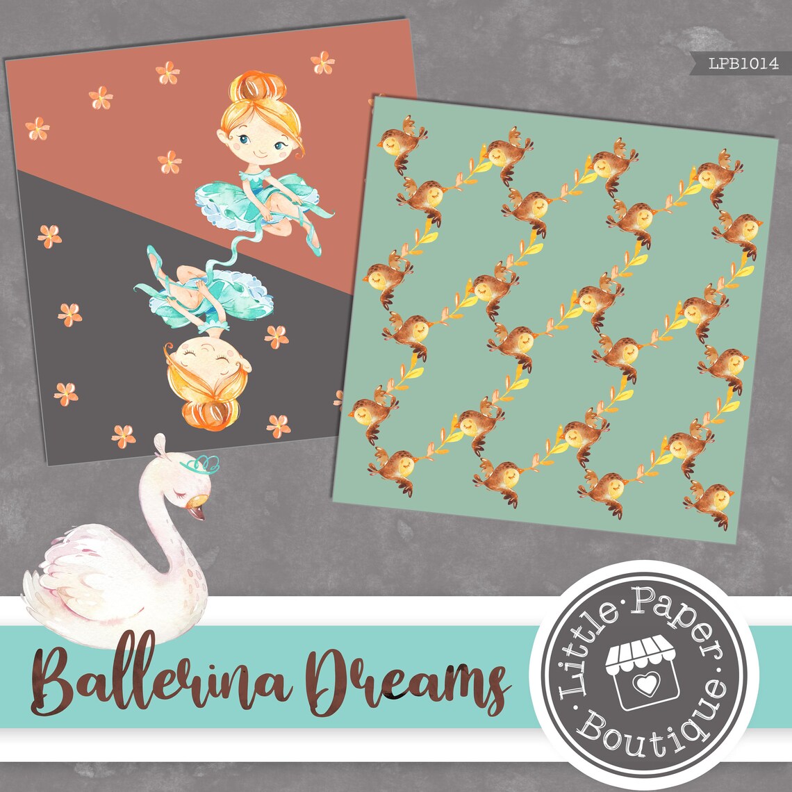 Ballerina Tutu Paper Digital Ballerina Paper Ballerina | Etsy