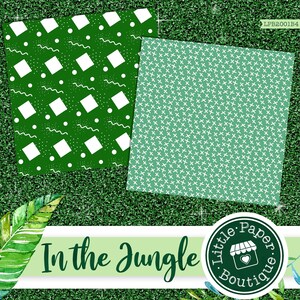 Green Digital Paper Pack, Polka Dots, Stripes Background, St. Patricks ...