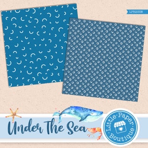 Ocean Friends, Marine Life, Sea Creatures, Digital Paper Pack Ocean ...