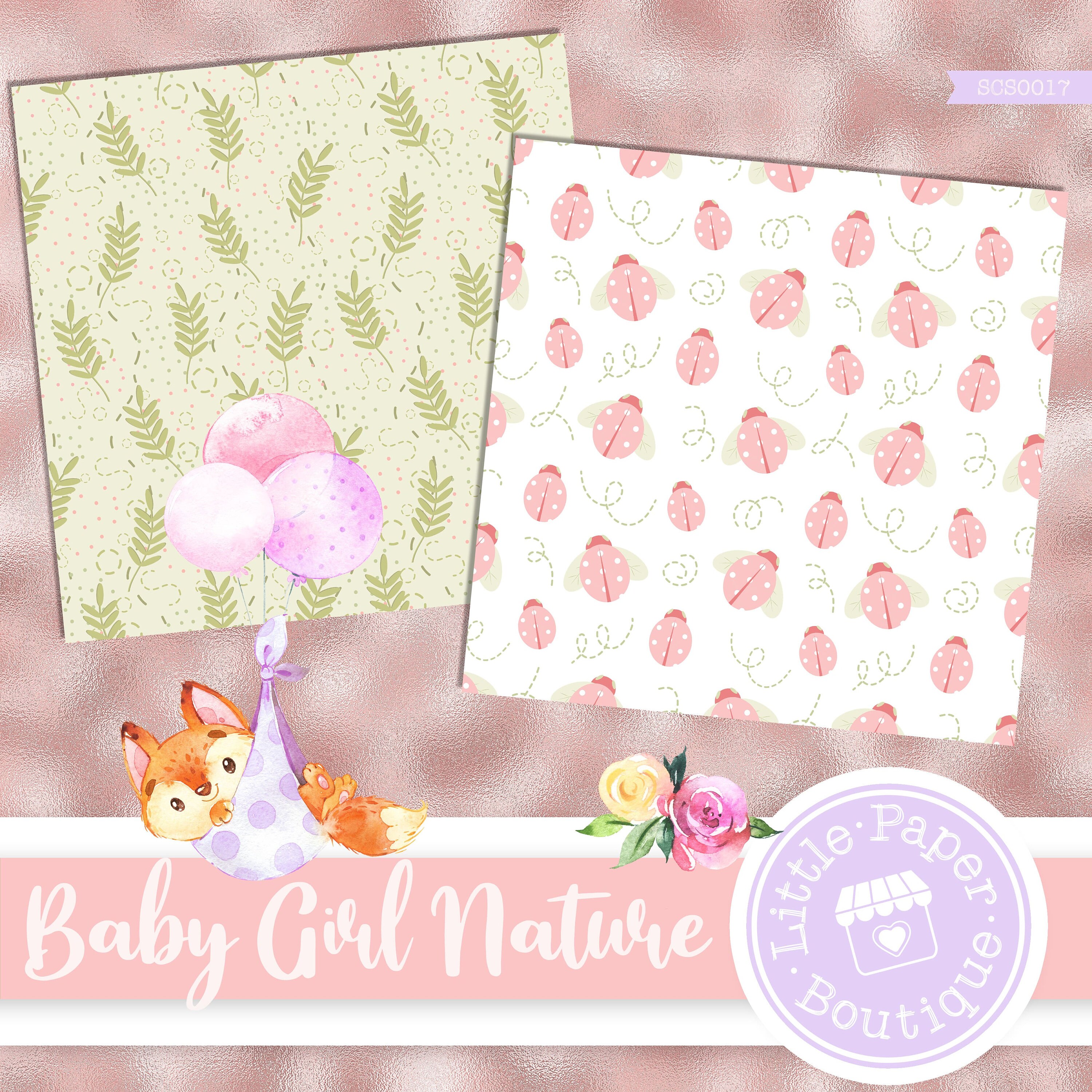 Baby Girl Digital Paper SEAMLESS Cute Kids digital | Etsy