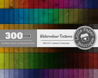 Watercolor Digital Paper 100 Rainbow Colors Water Colour Background ...