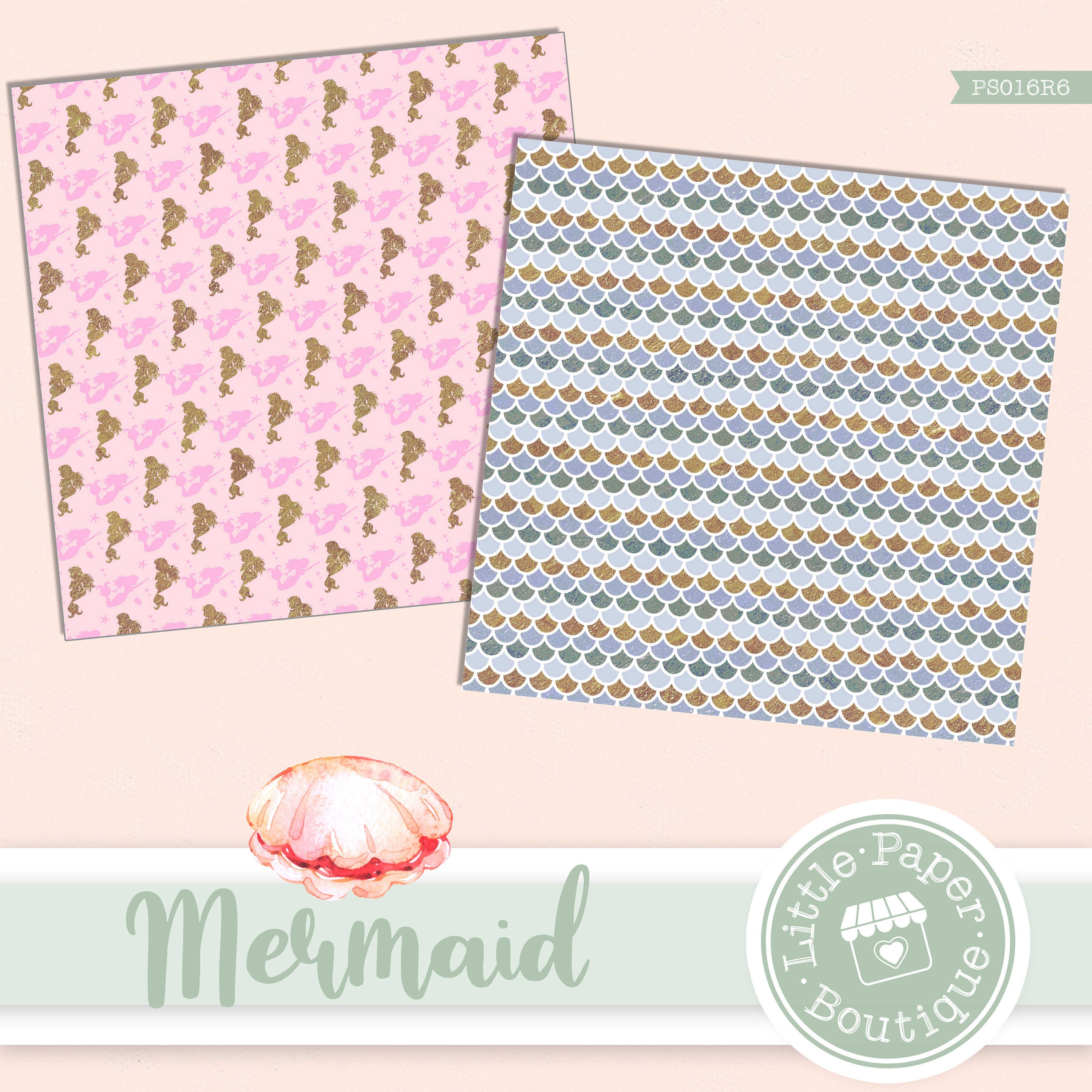 Mermaid Scales Digital Paper Pack Bronze Gold Mermaid Paper - Etsy