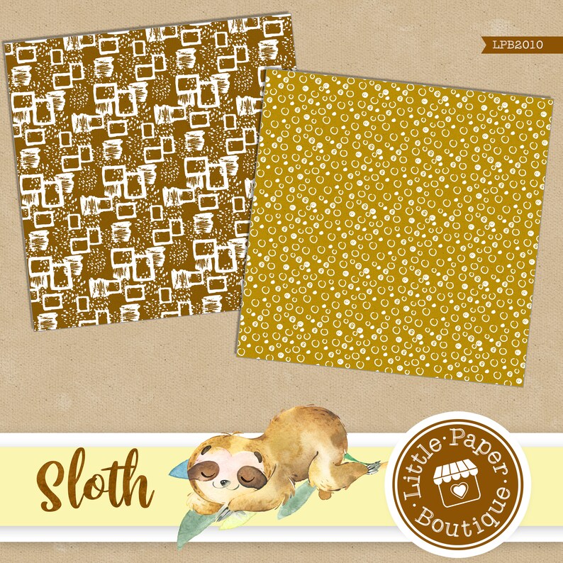 Sloths Digital Papers Cute Sloths Sloths Pattern Summer - Etsy