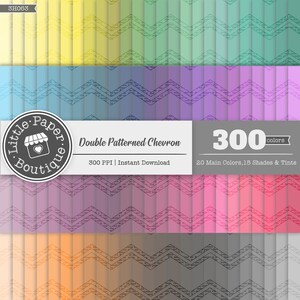 100 Chevron Digital Paper, Rainbow Chevron Backgrounds, Zig Zag, Bright ...