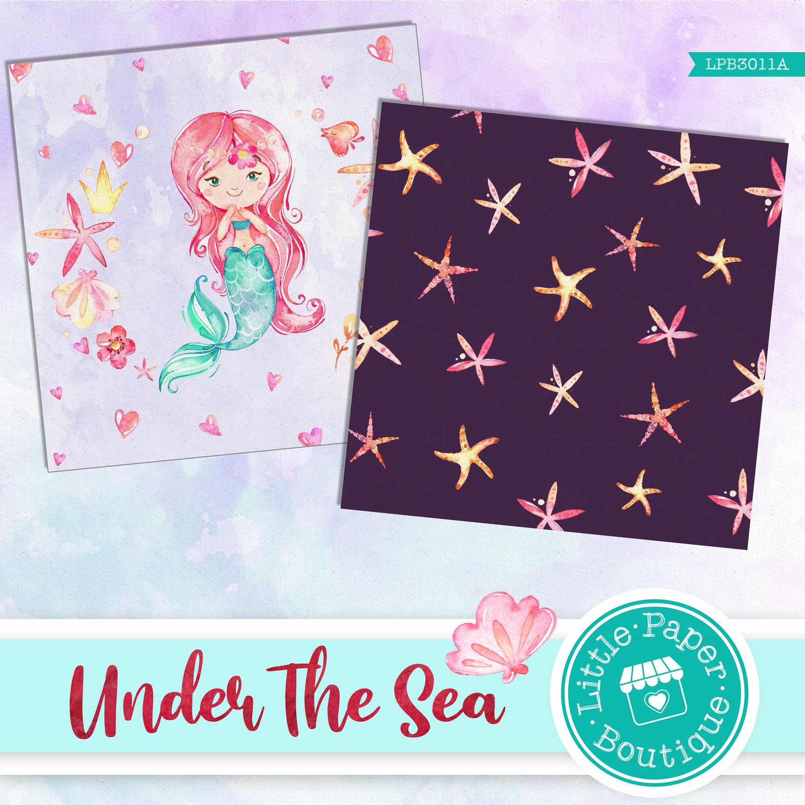 Mermaid Digital Papers Mermaid Papers Mermaids Princess - Etsy