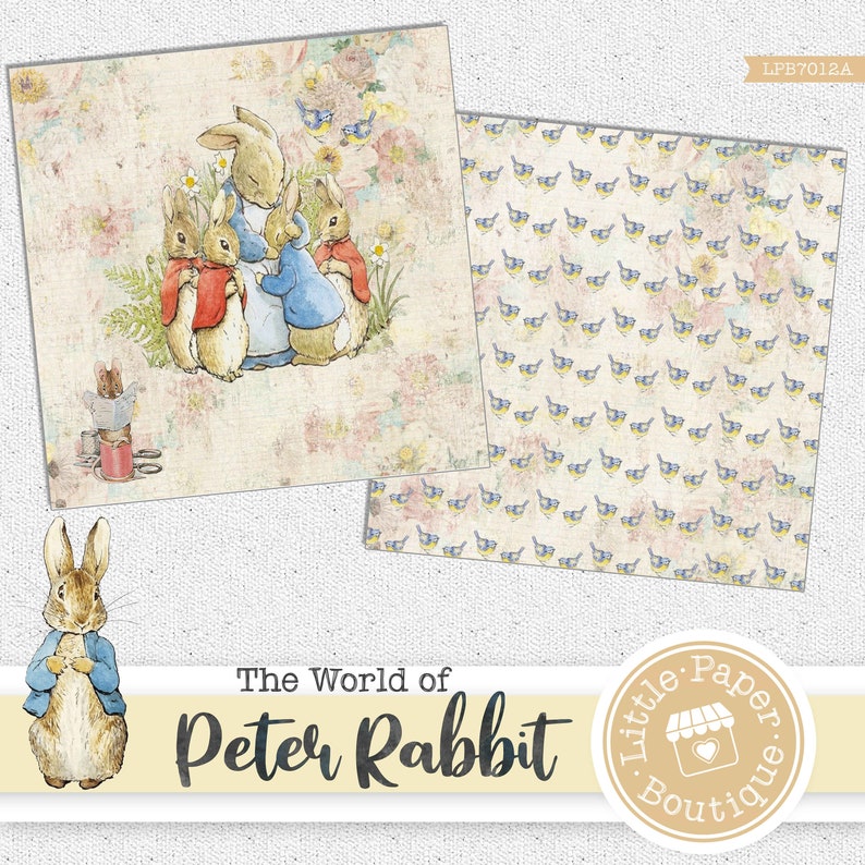 Peter Rabbit Paper Pack, Beatrix Potter, Digital Paper, Printable Paper ...