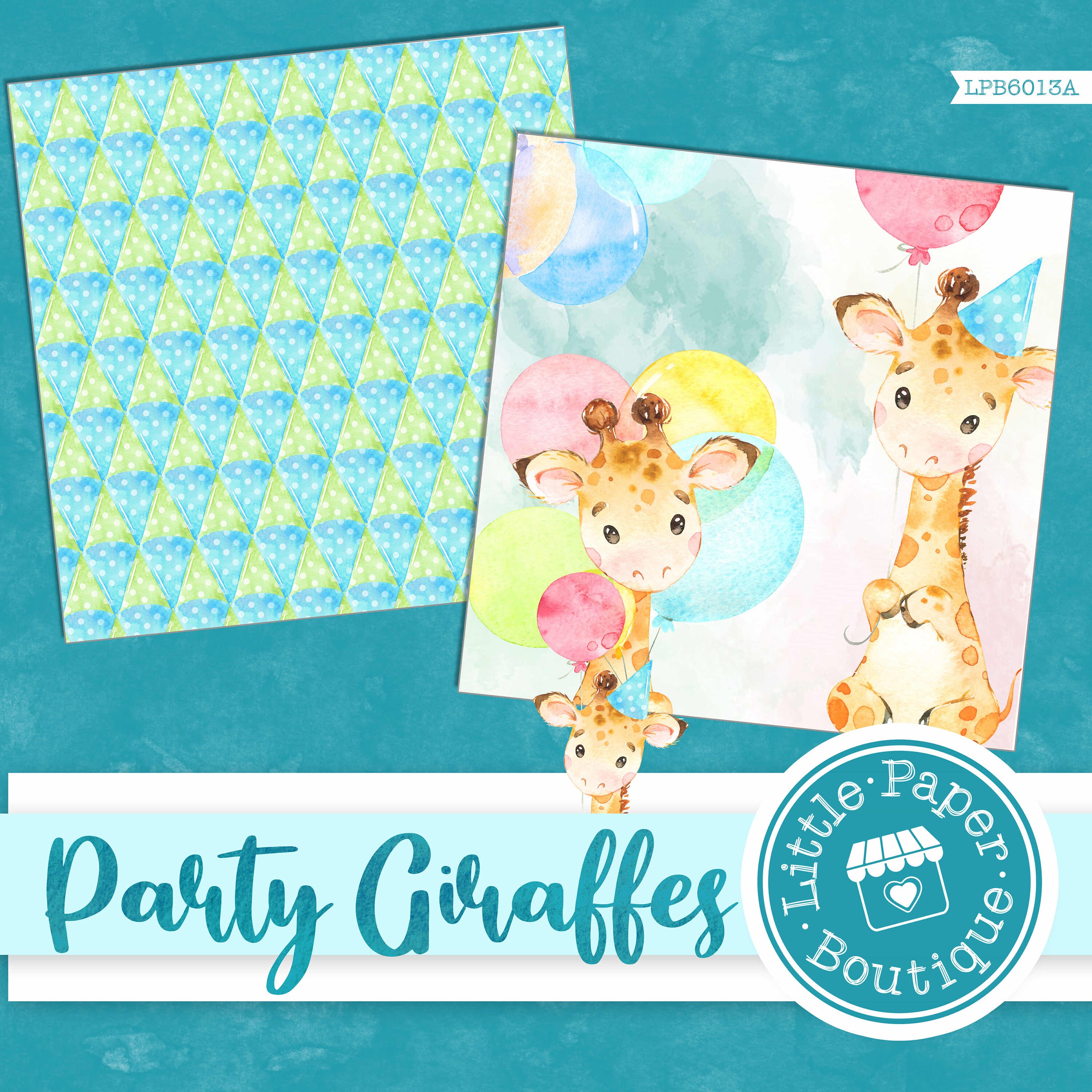Baby Giraffe Digital Papers Pastel Baby Shower Baptism - Etsy