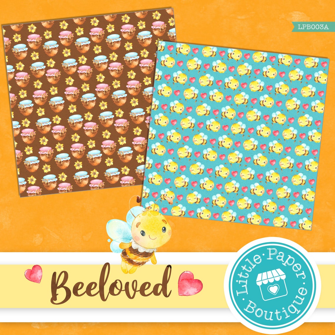 Bumble Bee Digital Papers Honeybee Digital Patterns Bee | Etsy