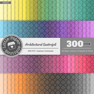 300 Quatrefoil Digital Paper Pack Bundle Set of Digital - Etsy