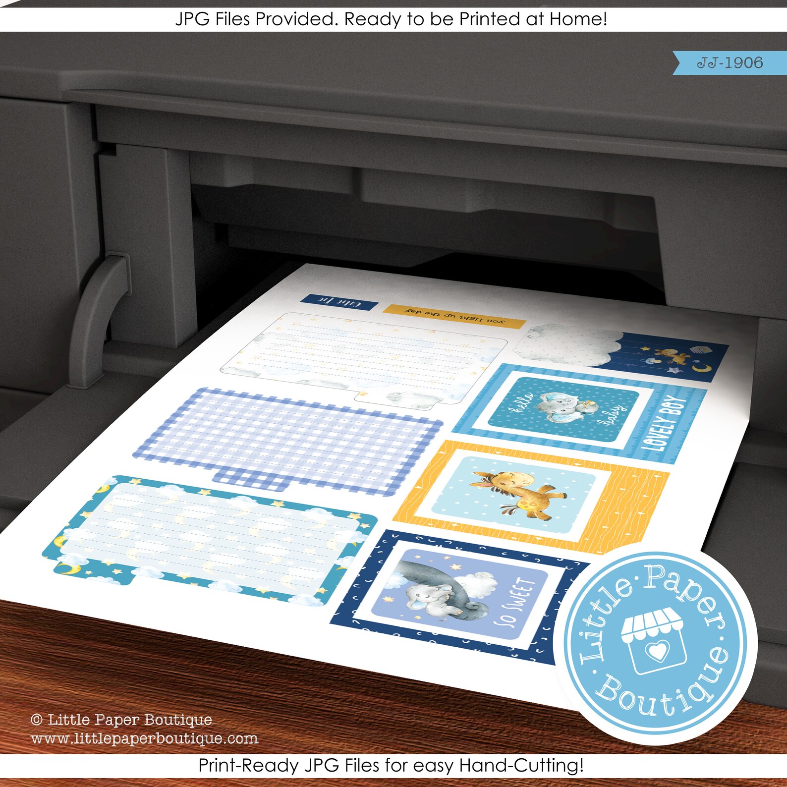 Baby Elephant Boy Digital Junk Journal Kit (FULL KIT) Ephemera Elements ...
