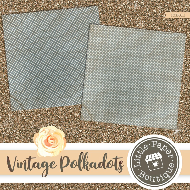Vintage Polka Dots Digital Paper Retro Scrapbook Paper Polka - Etsy