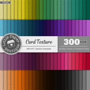 100 Cardstock Digital Paper Rainbow Cardstock Texture Scrapbooking Kit ...