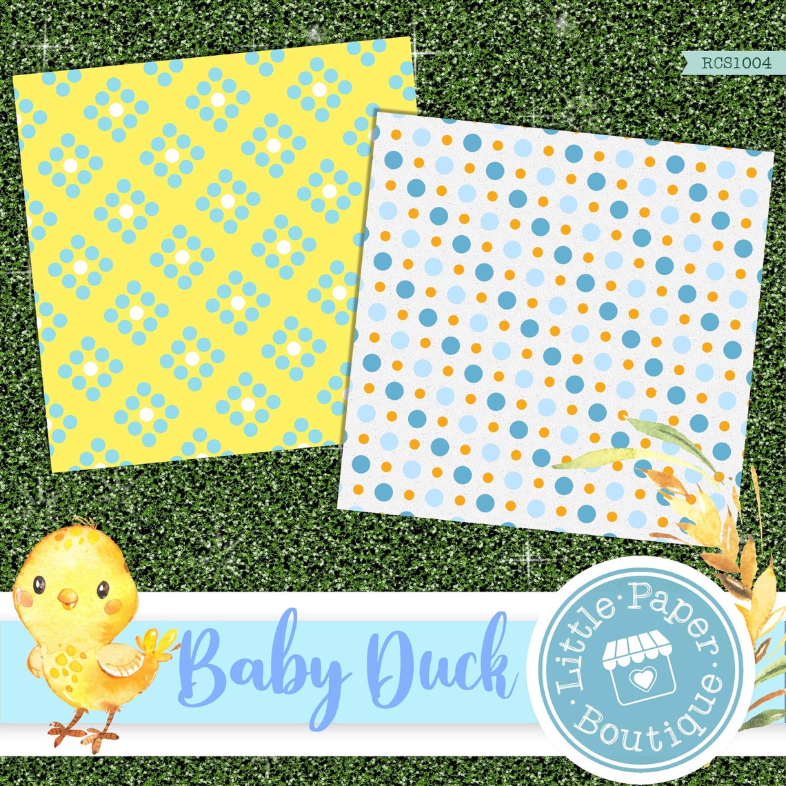 Rubber Duck digital paper baby shower baptism birthday | Etsy