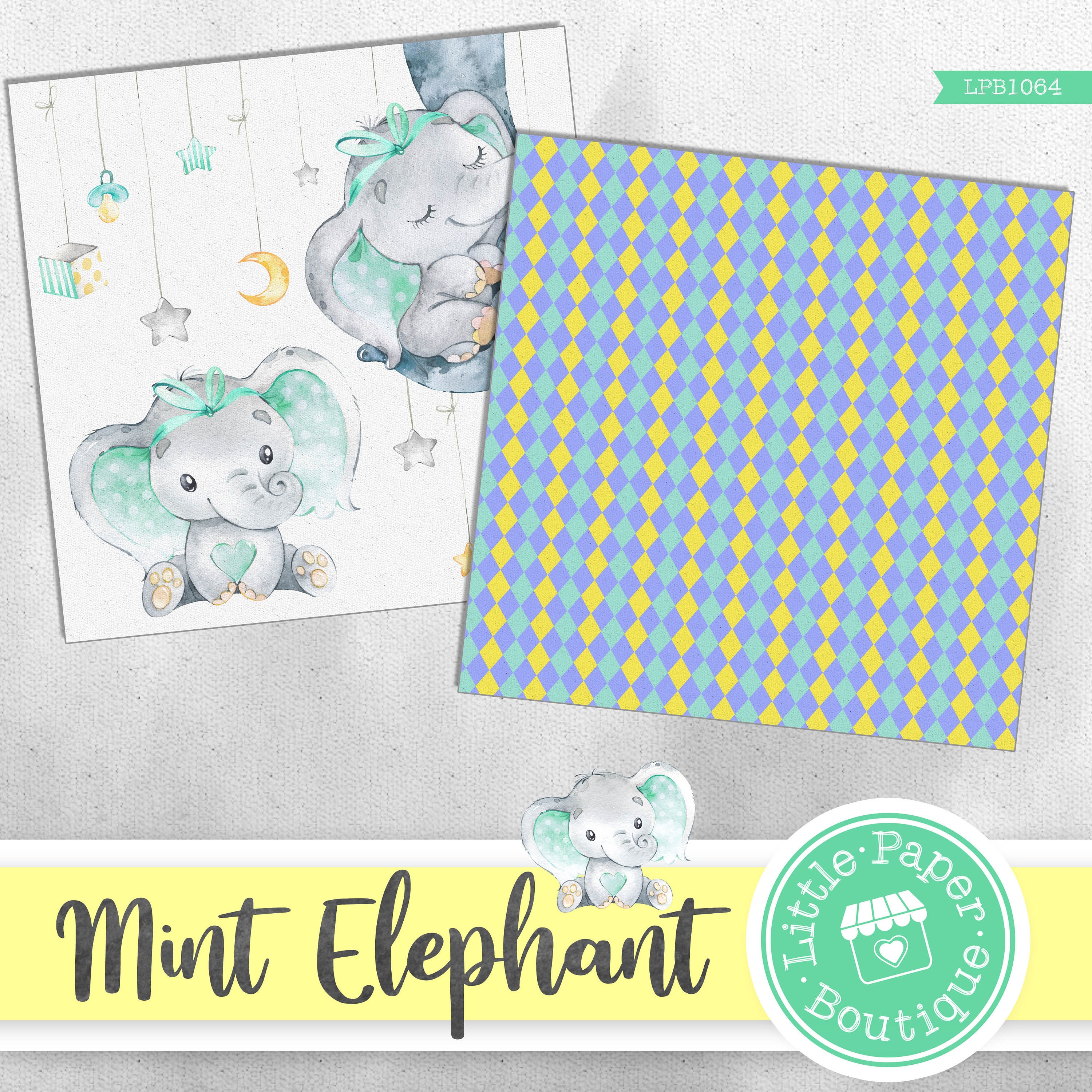 Baby Boy Digital Paper Baby Shower Scrapbook Blue & Grey | Etsy