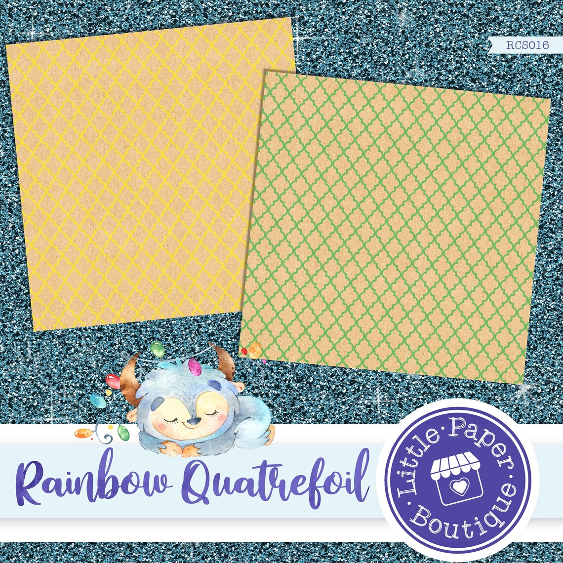 Quatrefoil Digital Paper Pack Digital Scrapbook Papers Pastel - Etsy