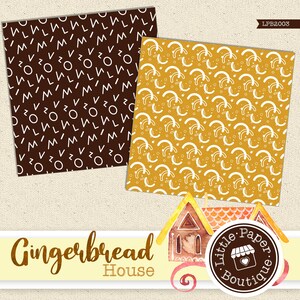 Gingerbread Digital Paper, Christmas Patterns, Winter Digital Paper ...