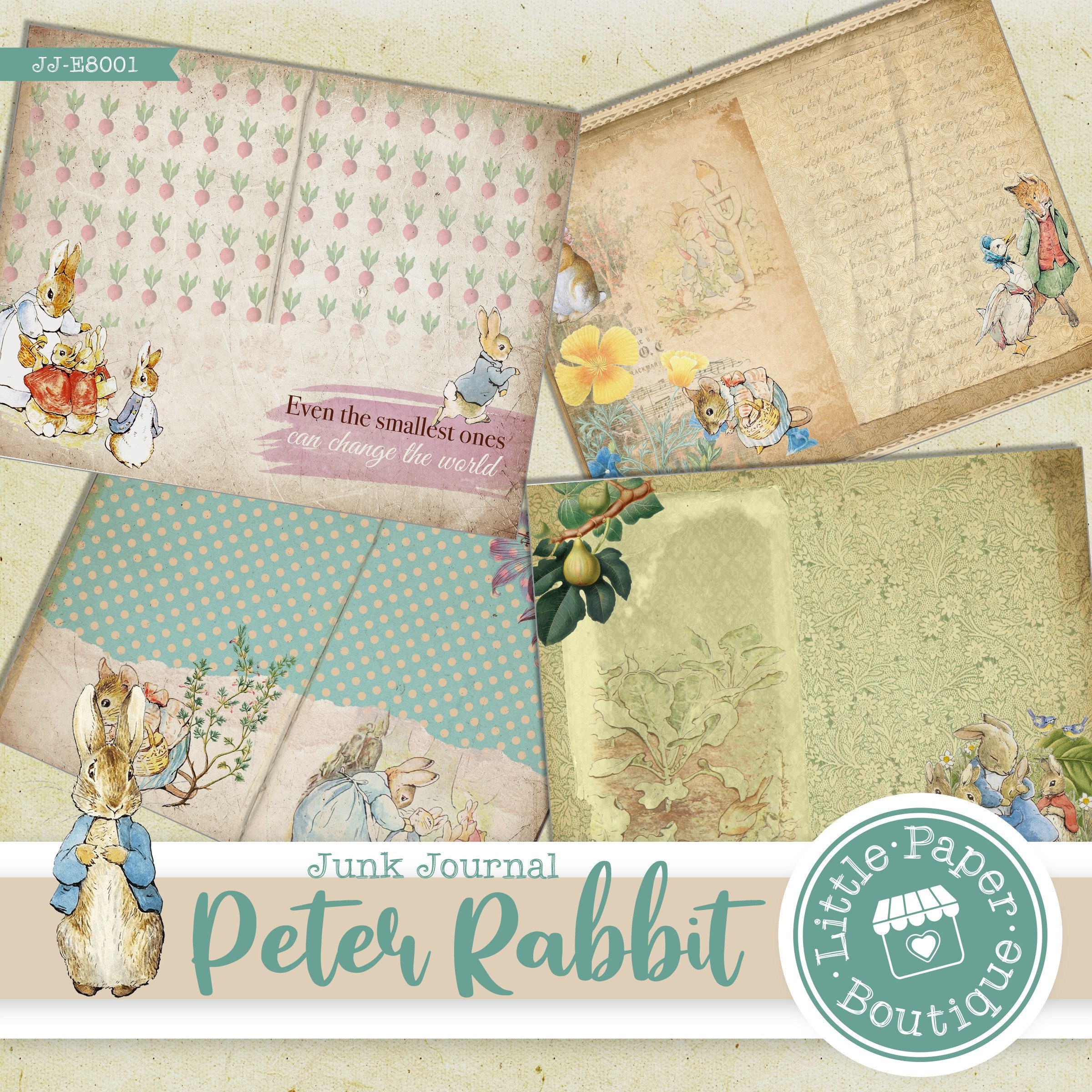 Peter Rabbit by Beatrix Potter Digital Junk Journal Clipart - Etsy