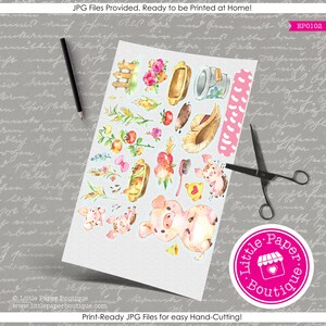 Pig Piglet Farmland Digital Paper and Clip Art, Farm Animal Digital ...