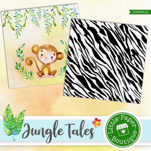 Safari Digital Papers Pack Printable Sheets, Scrapbooking, Cards, Party ...