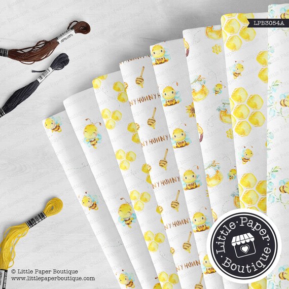 Busy Bee Digital Paper Scrapbook Papers Background Polka | Etsy