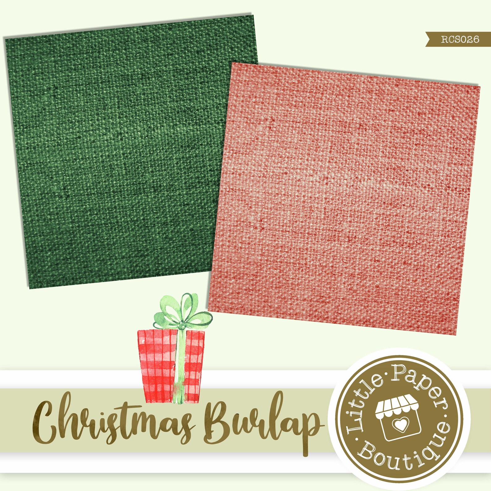 Christmas Burlap Digital Paper - Linen Natural Background, Textures ...