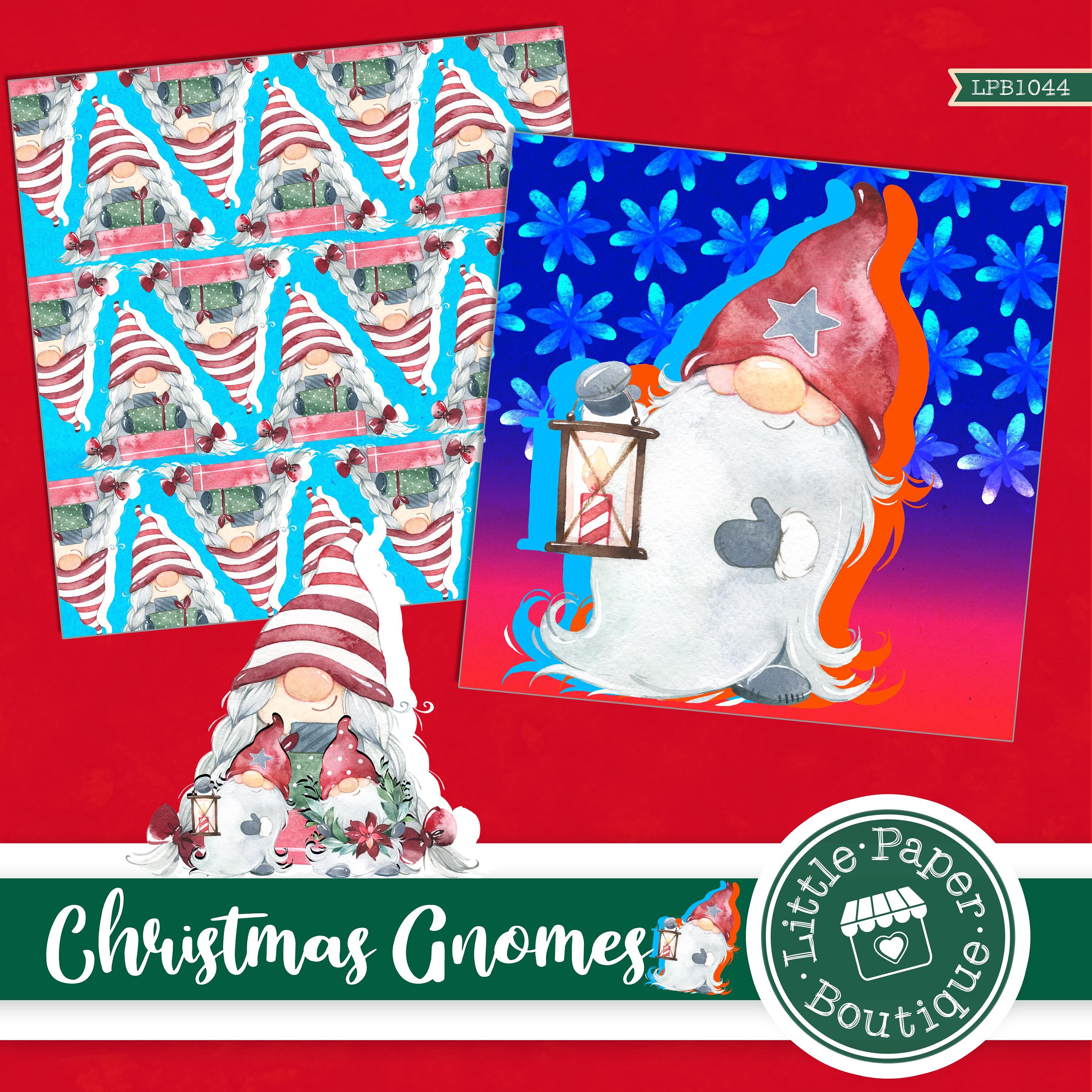 Christmas Gnomes Digital Paper Christmas Gnomes Papers - Etsy
