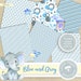 SEAMLESS A4 Letter Baby Blue Digital Paper, Blue, Grey, Baby Boy ...