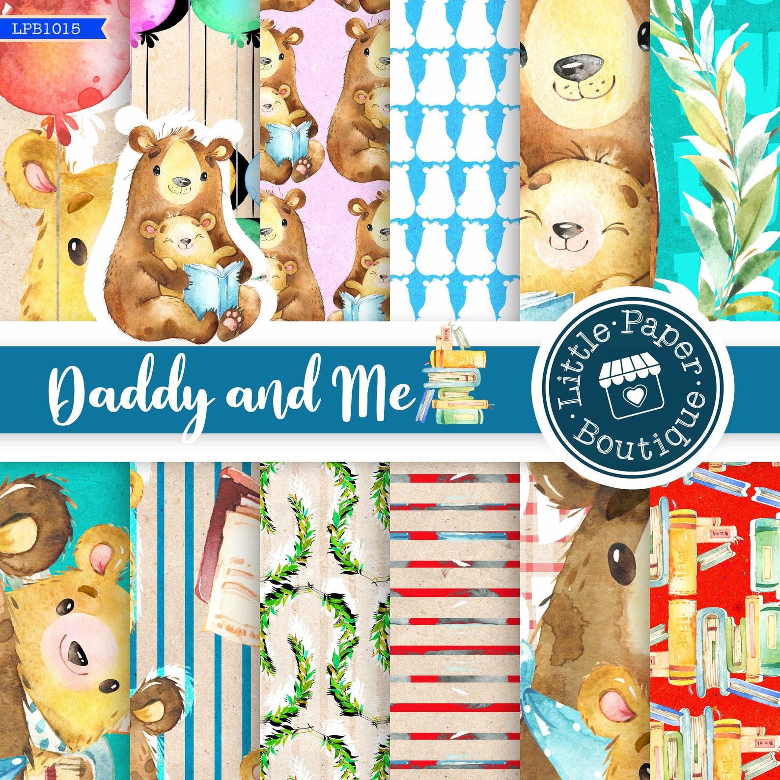 Teddy Bear Digital Paper Teddy Bears Digital Scrapbook - Etsy
