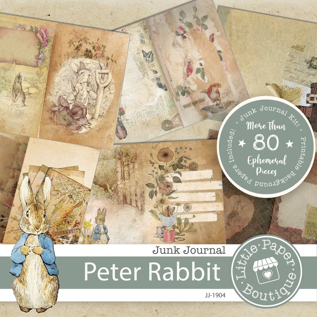 Peter Rabbit by Beatrix Potter Digital Junk Journal Kit (FULL KIT) With ...