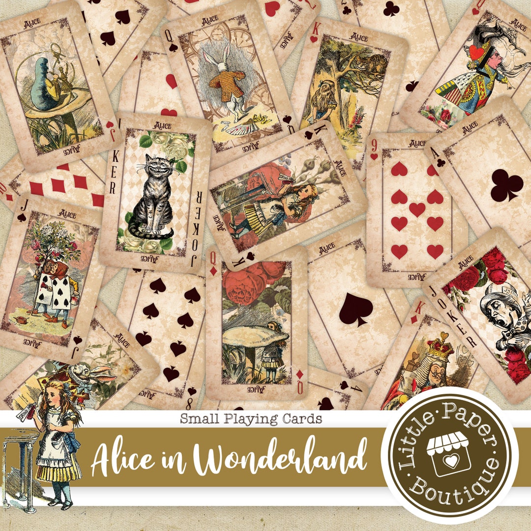 Alice in Wonderland Junk Journal ATC , Printable, Autumn, Thanksgiving ...