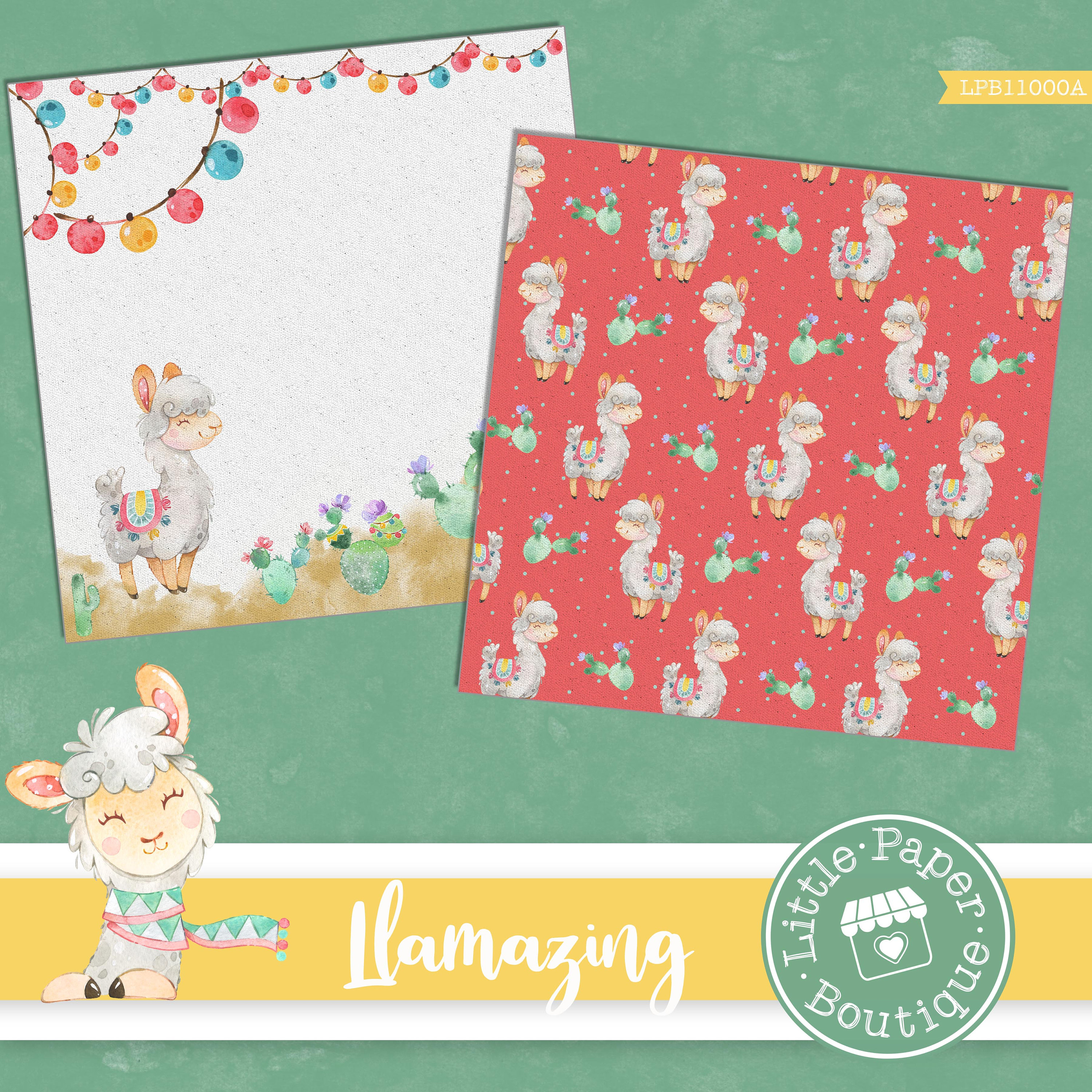 Llama Clipart Llama Digital Paper Llama Scrapbook Papers - Etsy