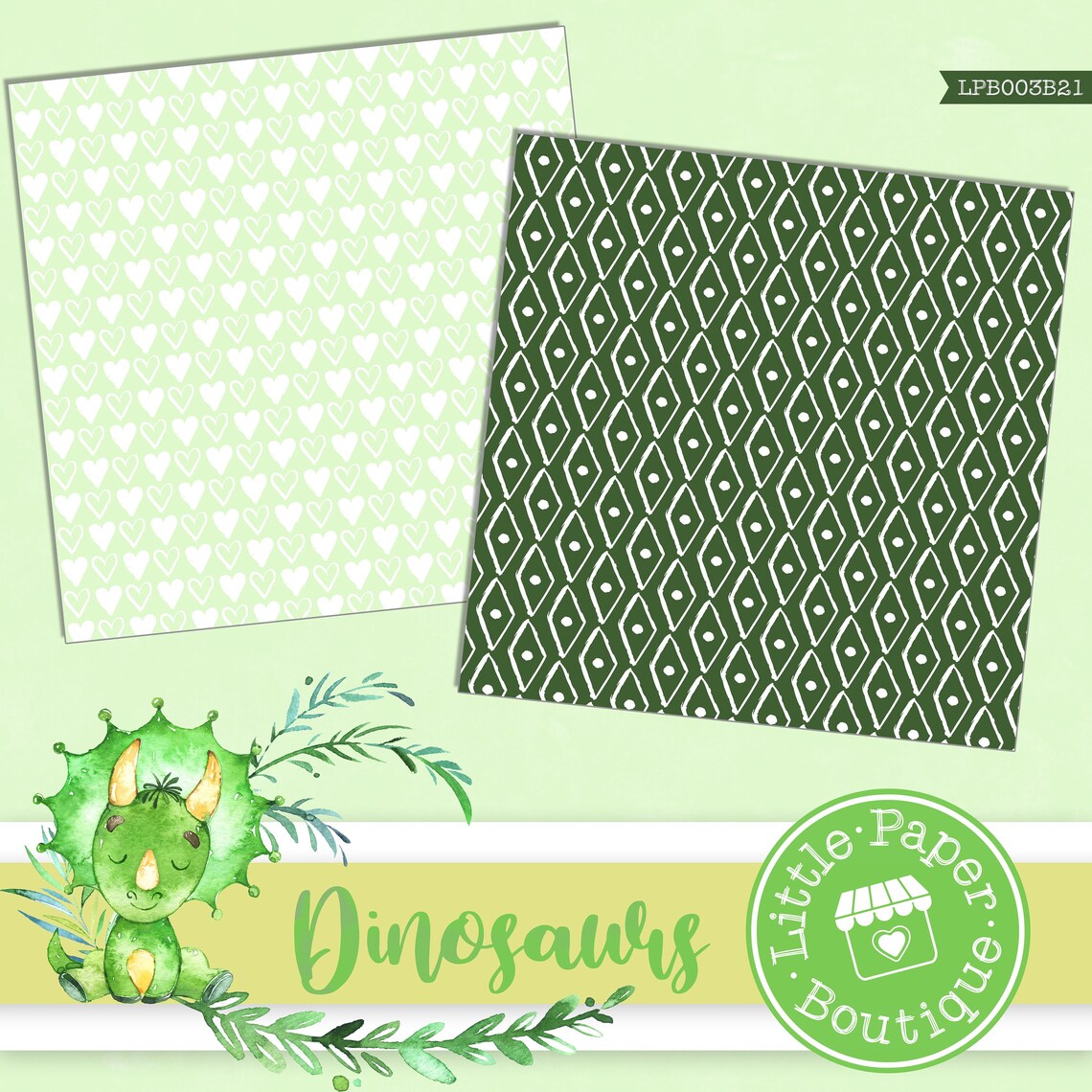 Dinosaurs Digital Paper Dinosaur Scrapbookdinosaur T-rex - Etsy
