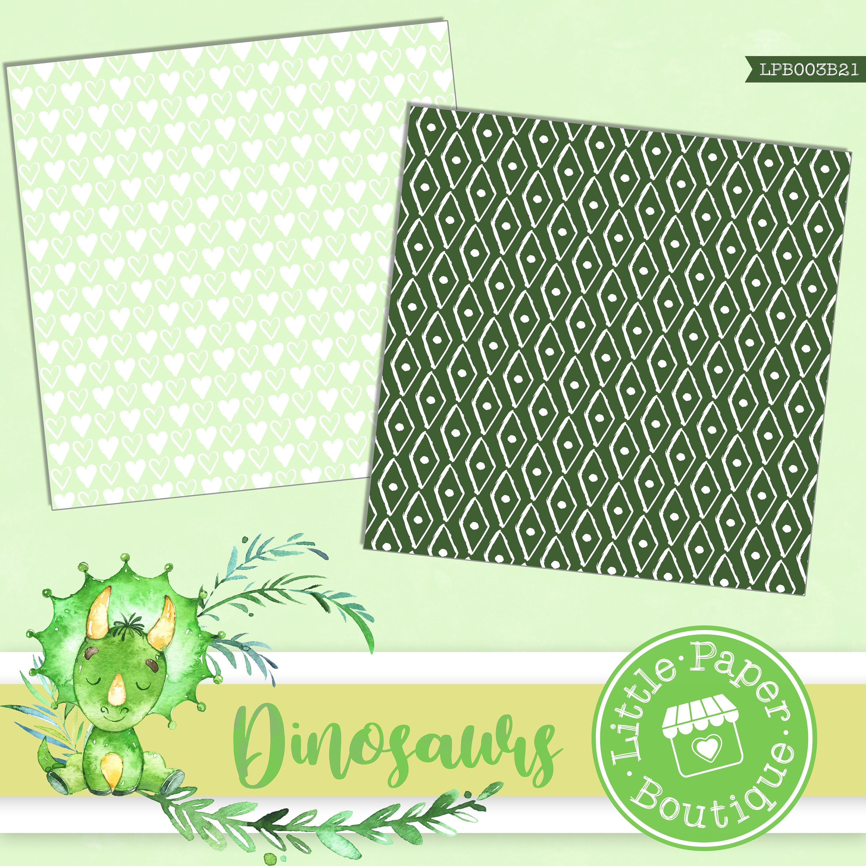 Dinosaurs Digital Paper Dinosaur Scrapbookdinosaur T-rex - Etsy