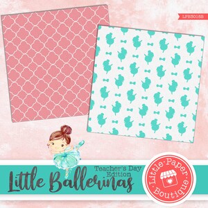 Ballet Digital Paper, Ballerina Pattern, Ballet Dancer, Digital Fabric ...