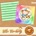 Monkey Digital Papers Banana Paper Animal for Birthday Baby - Etsy