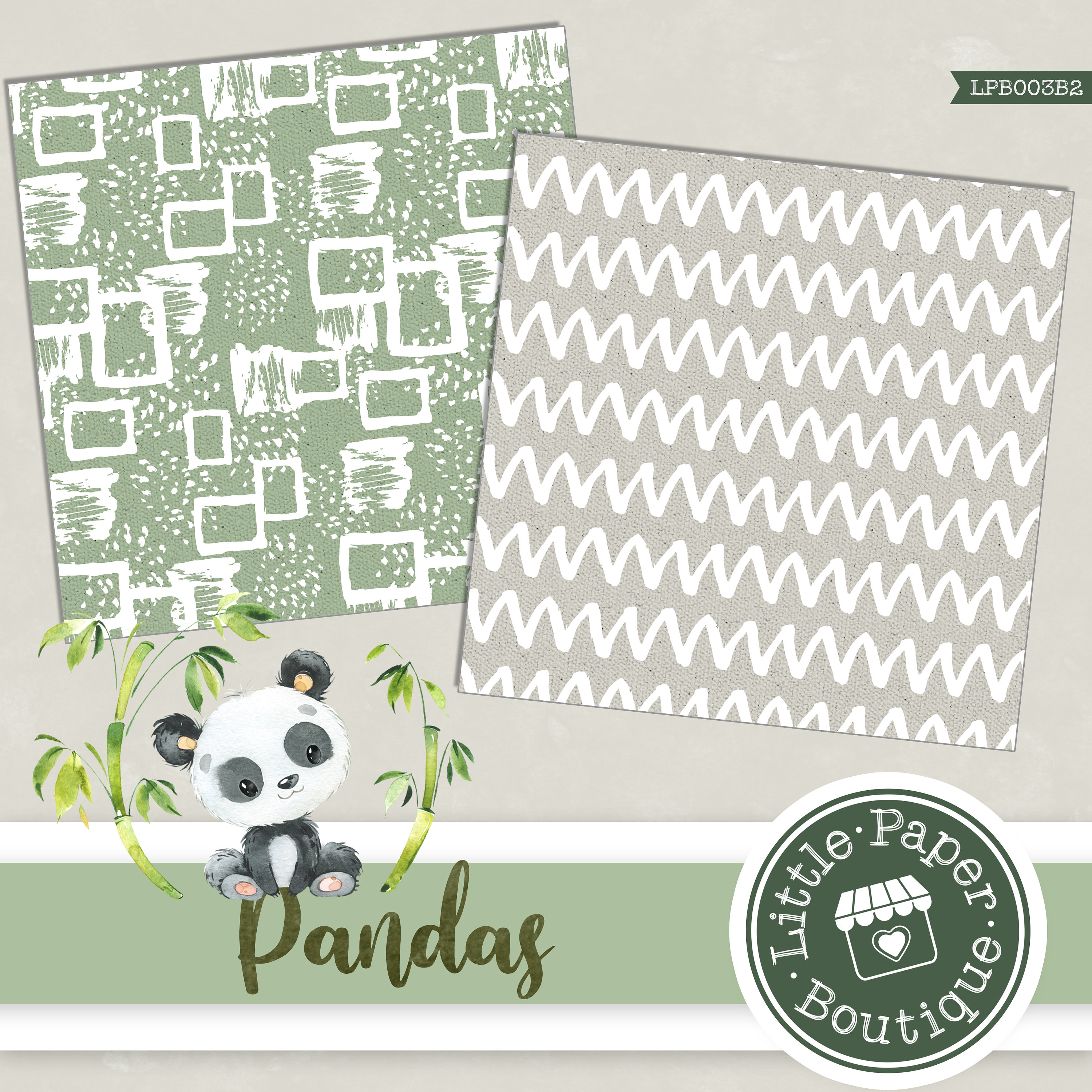 Panda Digital Paper Digital Scrapbook Paper Digital Paper - Etsy