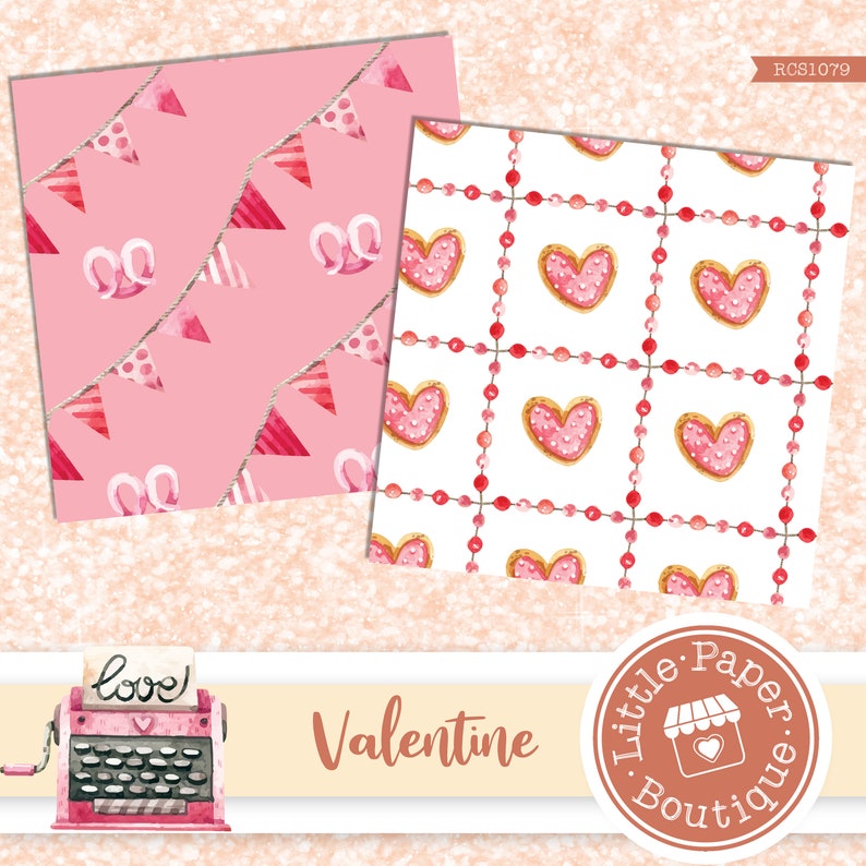 SEAMLESS A4 Letter 12x12 Valentine Love Junk Journal Papers, Printable ...