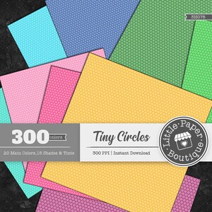Retro Circles Digital Paper 100 Rainbow Colors Classic Diamond Circles ...