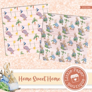 SEAMLESS Peter Rabbit by Beatrix Potter Digital Backgrounds A4 & Letter ...