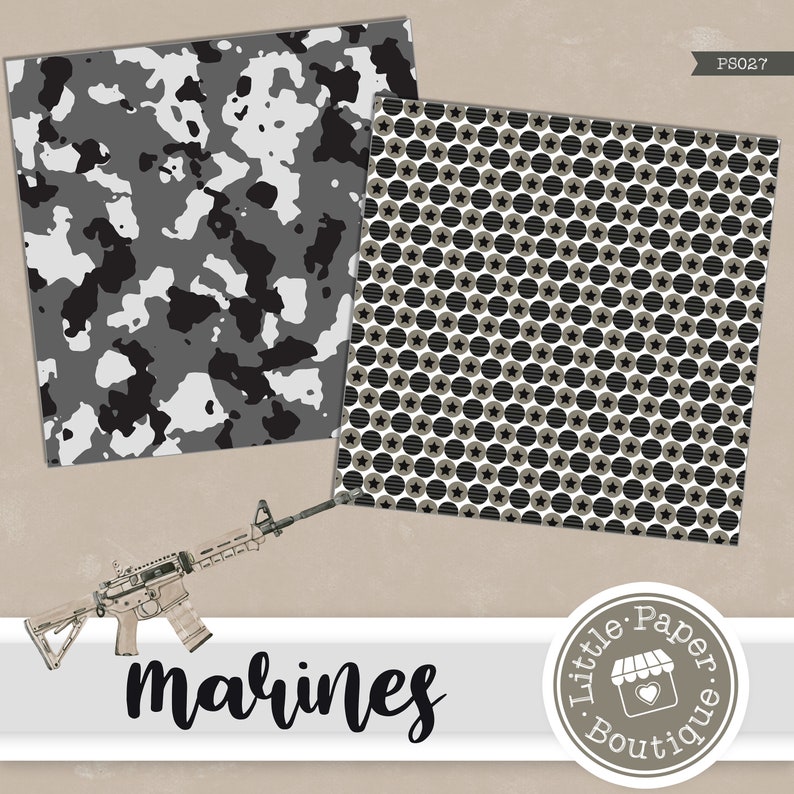 Military Papermilitary Scrapbookcamo Paperdigital - Etsy