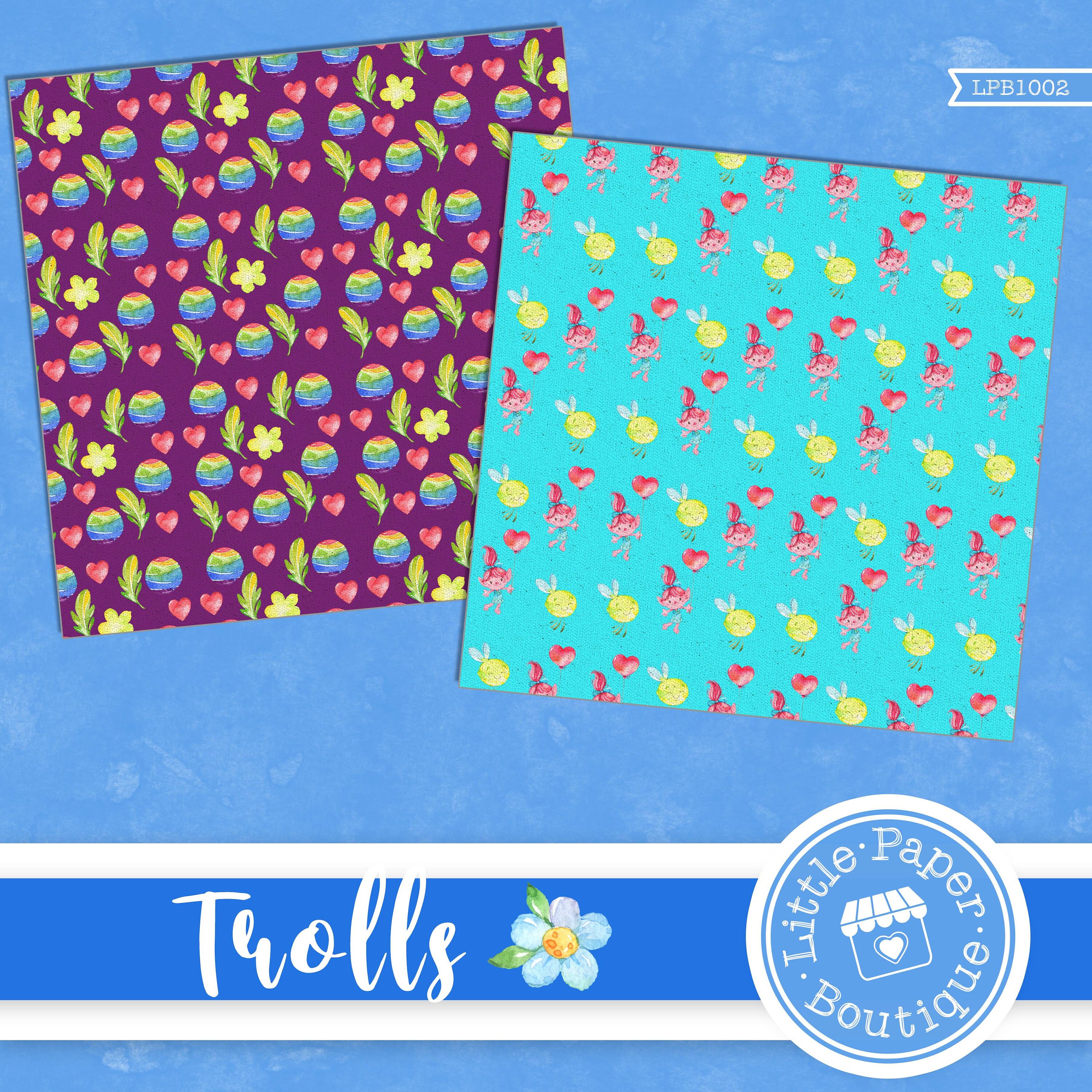 Trolls Digital Paper Trolls Party Trolls Paper Supplies - Etsy