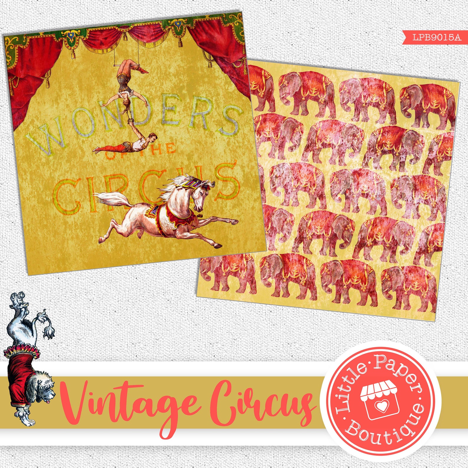 Vintage Circus Paper Pack Circus Digital Paper Circus - Etsy