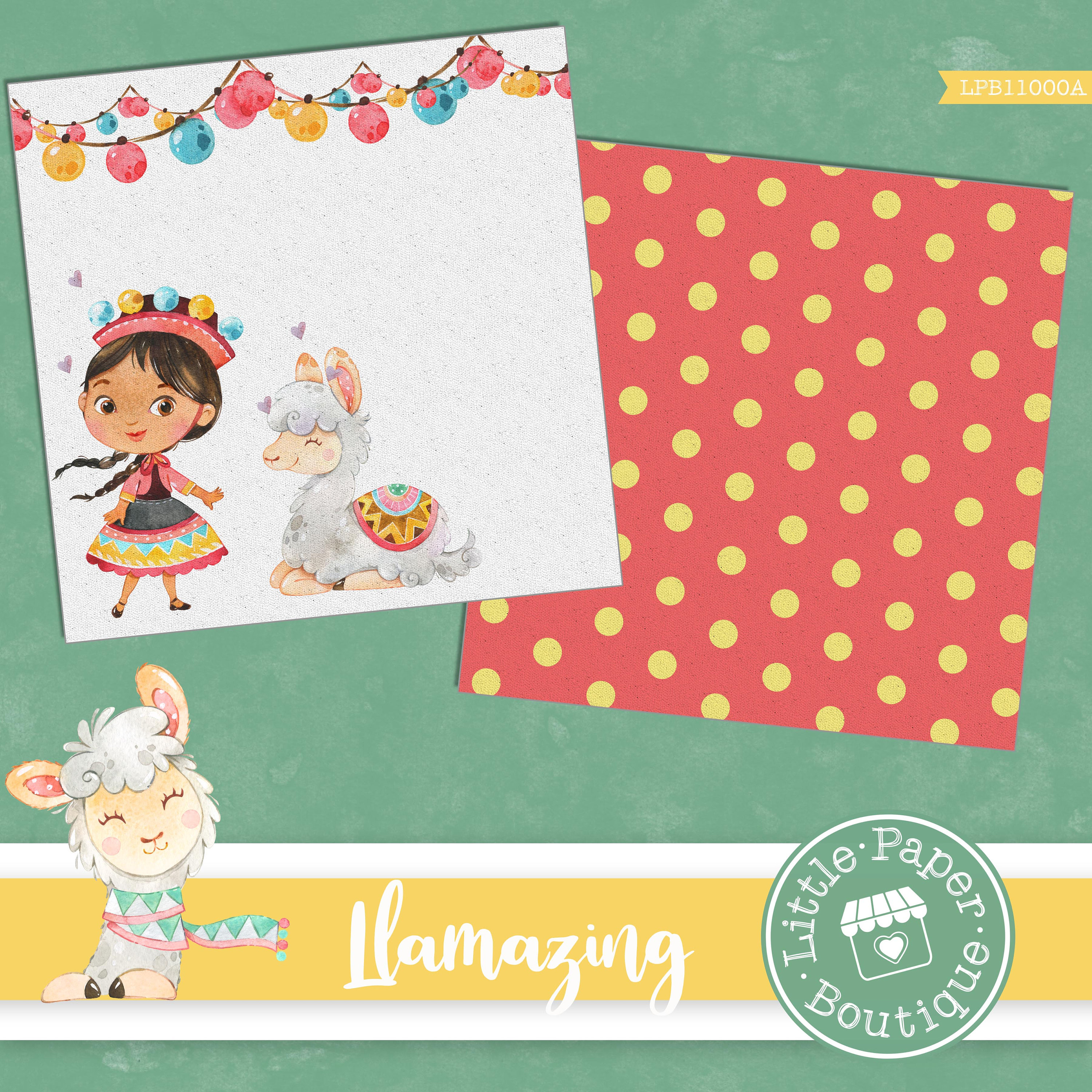 Llama Clipart Llama Digital Paper Llama Scrapbook Papers - Etsy