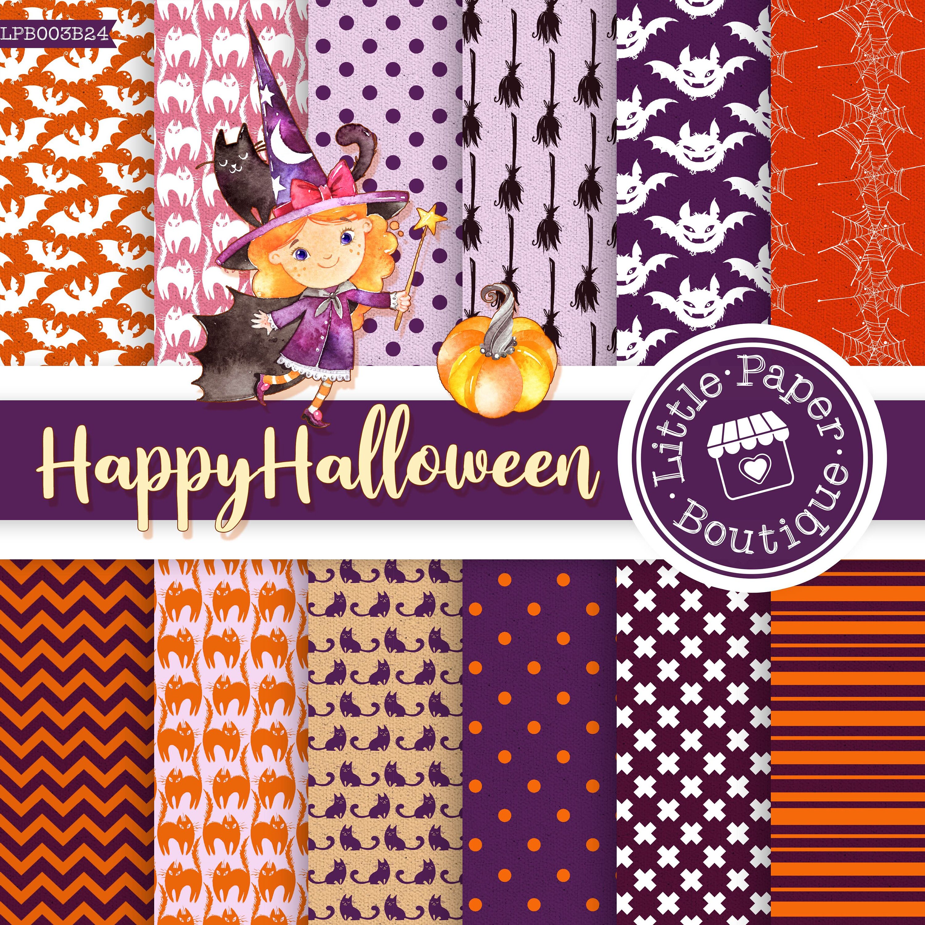 Halloween Digital PaperHalloween PapersHalloween | Etsy