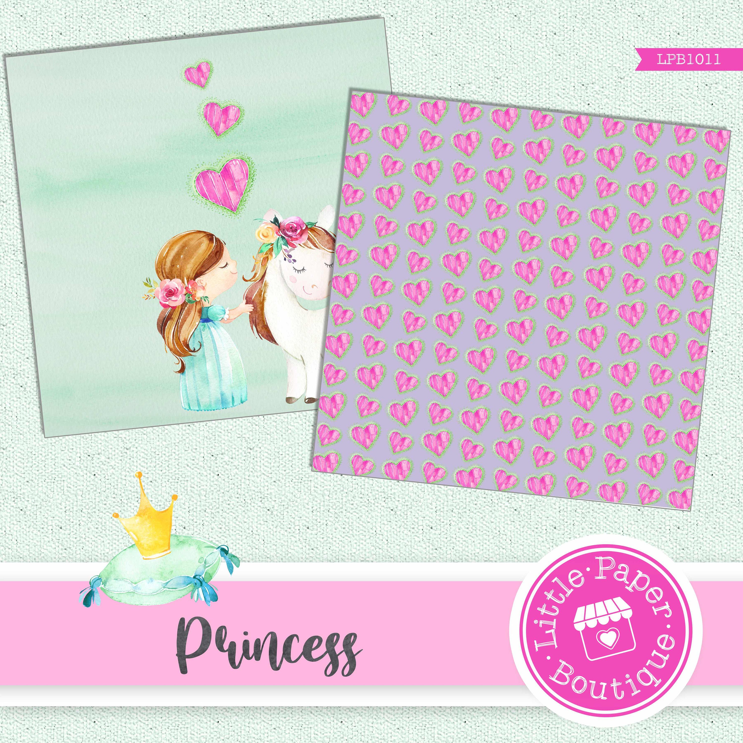 Princess Digital Paper Princess Printable Paper Princess | Etsy