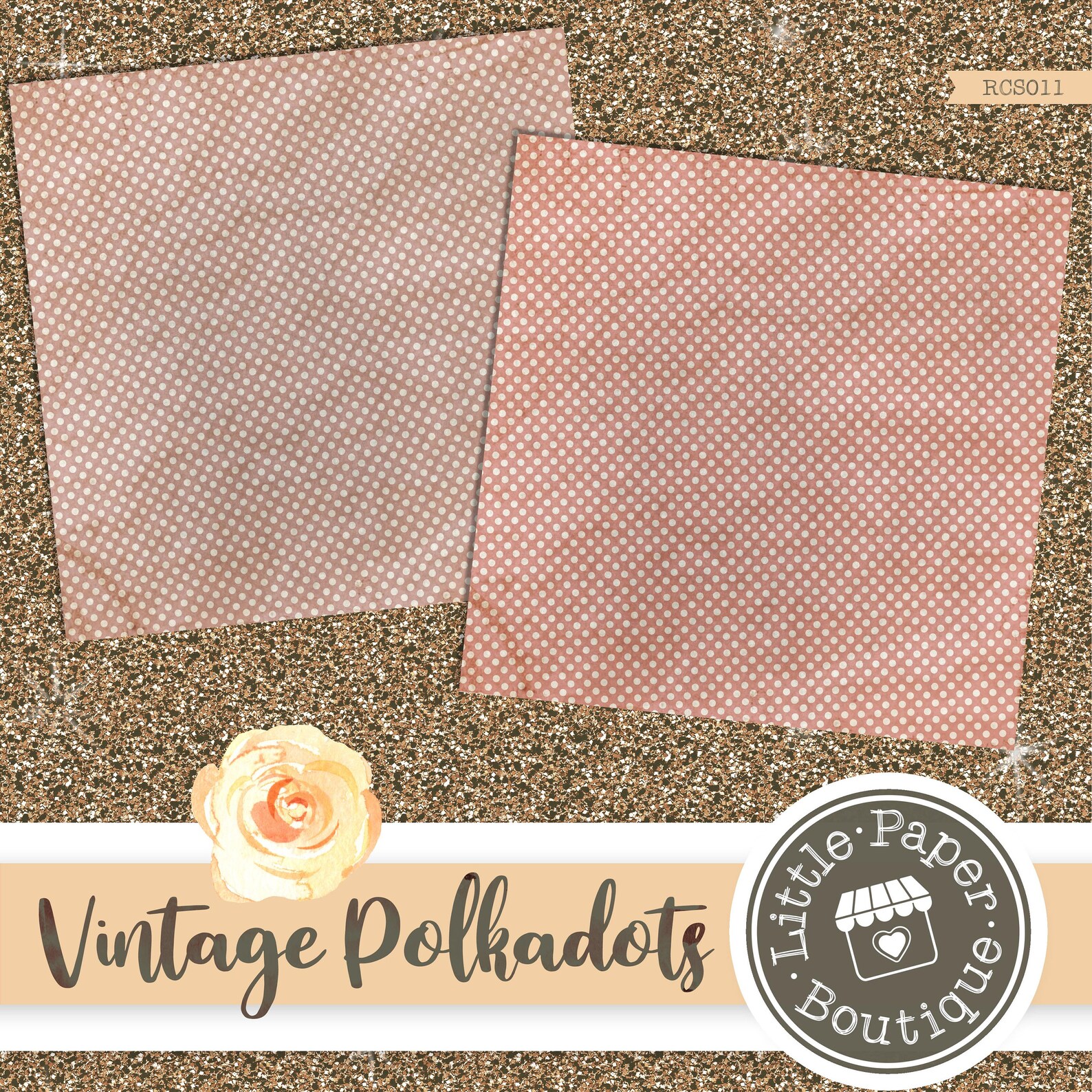 Vintage Polka Dots Digital Paper Retro Scrapbook Paper Polka | Etsy