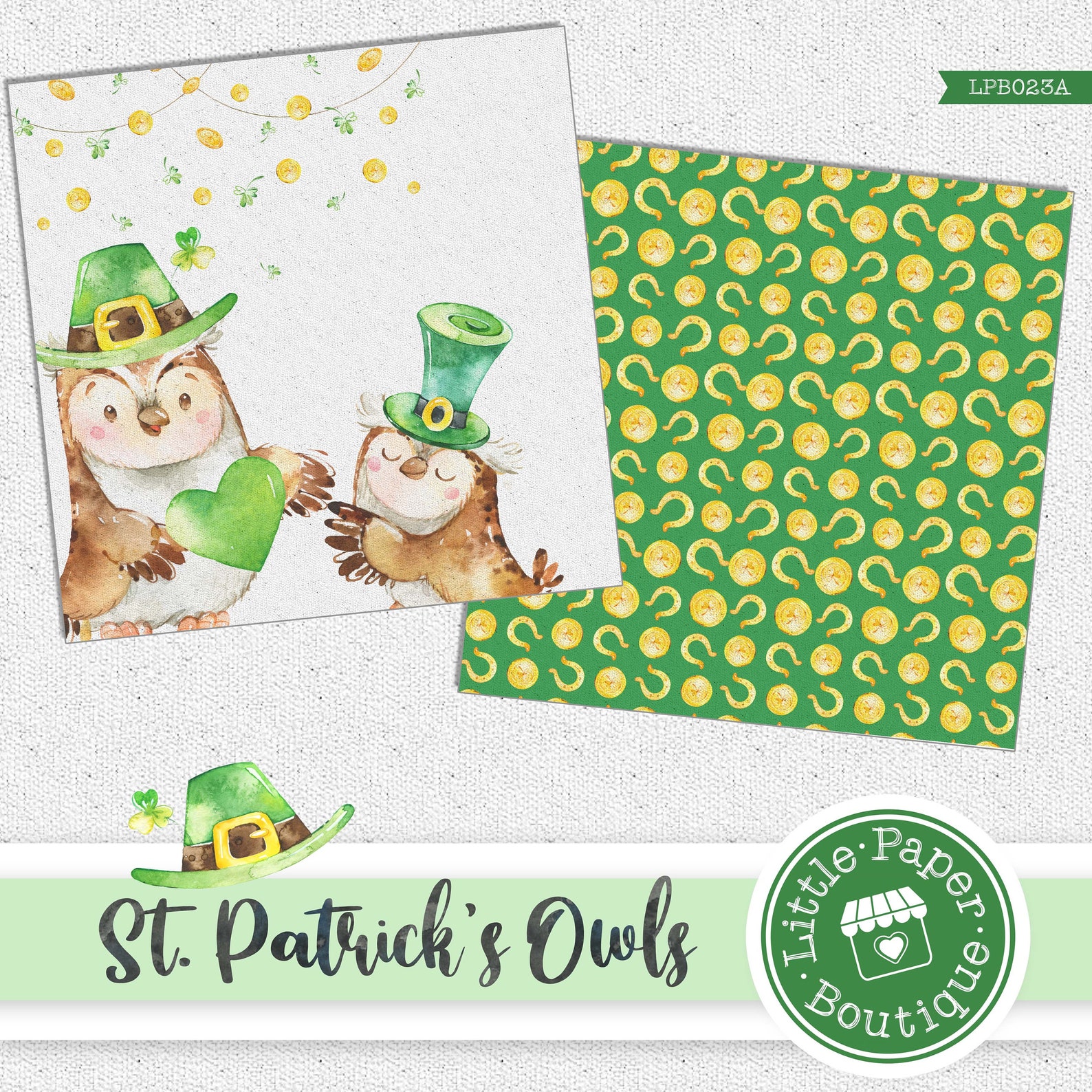 St Patricks Day Owl Watercolor Leprechaun Owl Watercolor Owl - Etsy