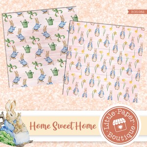 SEAMLESS Peter Rabbit by Beatrix Potter Digital Backgrounds A4 & Letter ...
