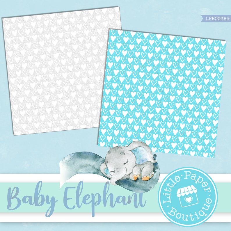 Elephant Digital Paper Baby Elephant Digital Paper Baby - Etsy